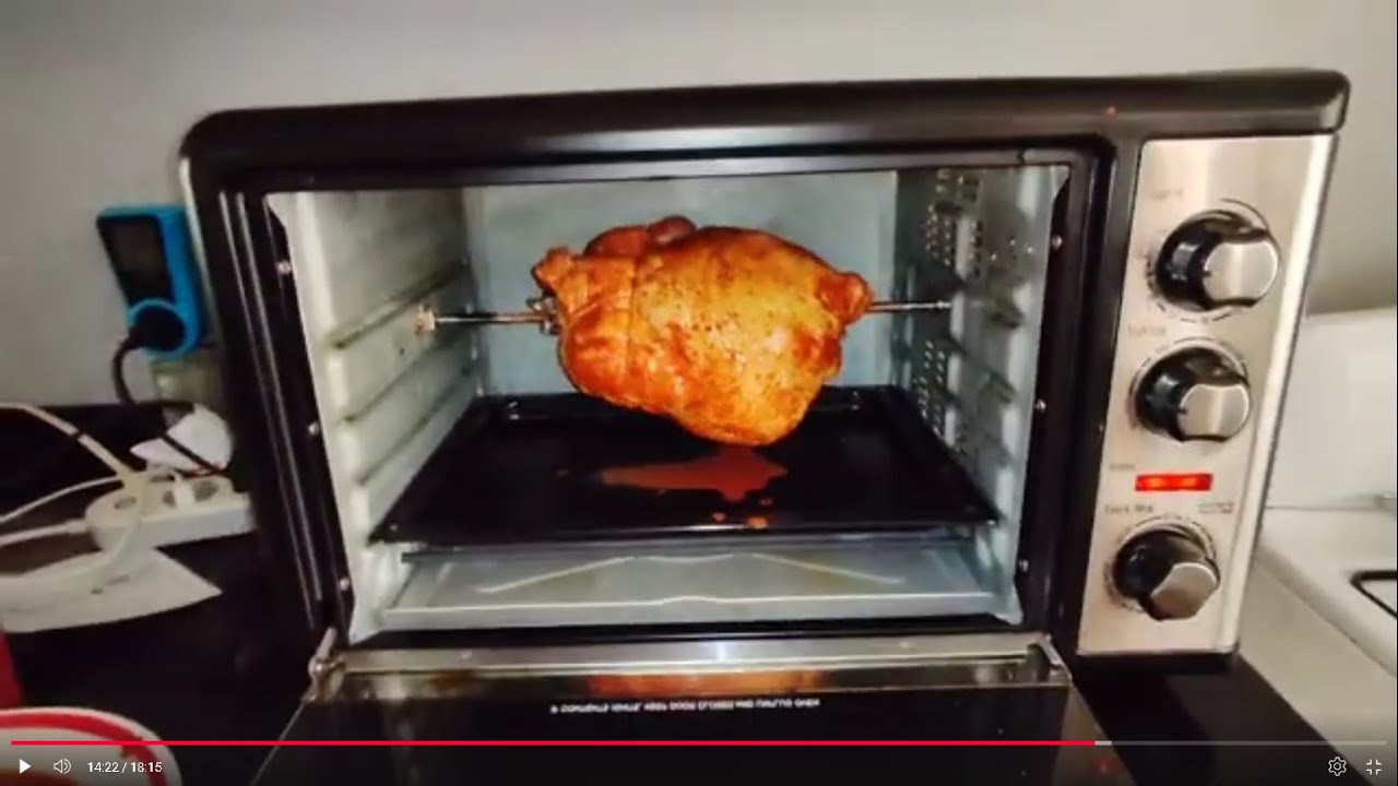 Rostizar un POLLO en un HORNO ELÉCTRICO y su consumo de luz - YouTube
