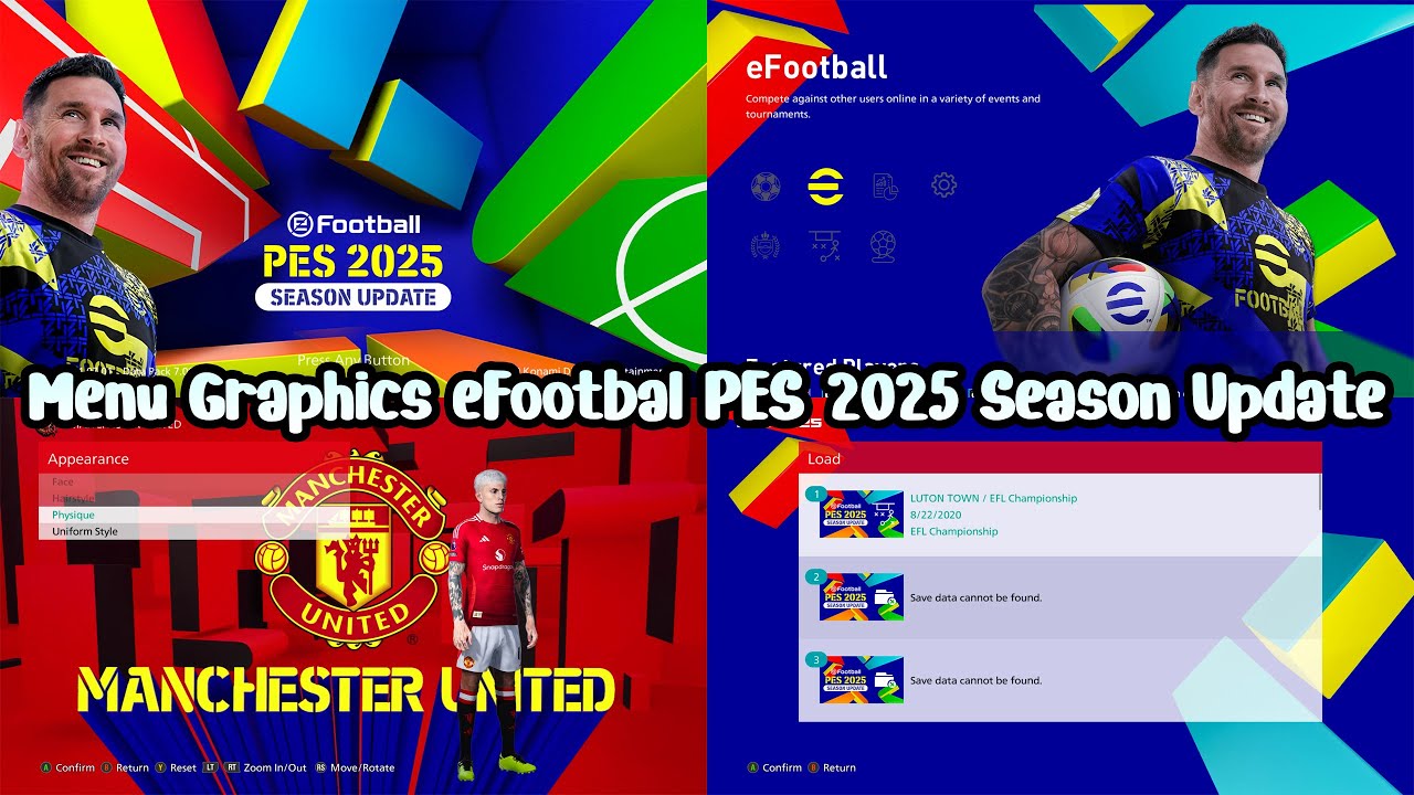 Menu Graphics eFootball PES 2025 Season Update - PES 2021 & Football ...