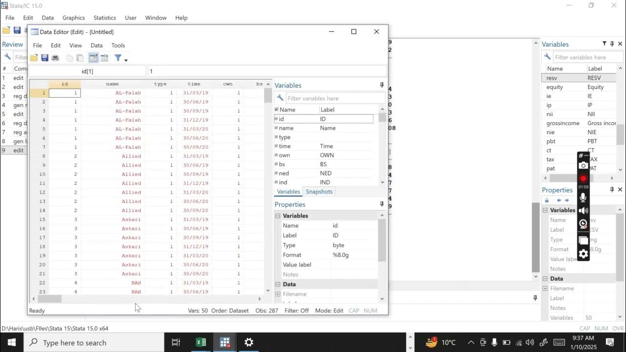 Taking Natural Log Of A Variable Youtube