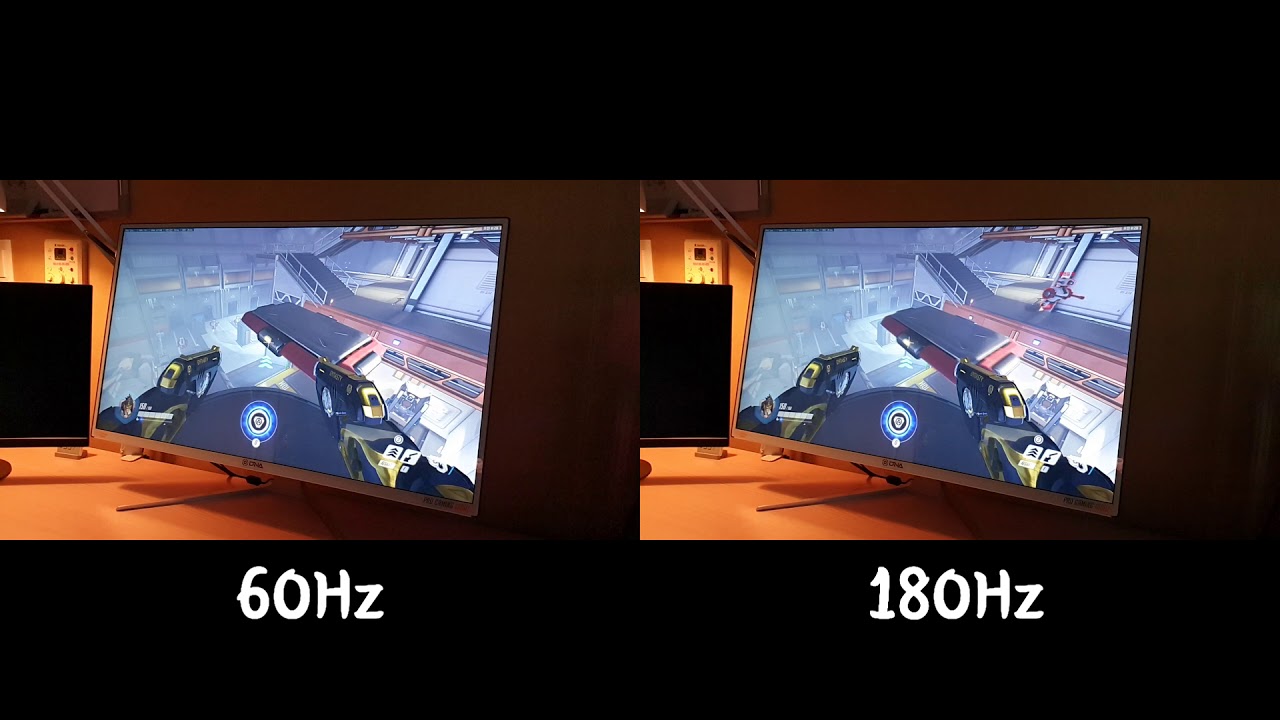 60Hz vs 180Hz 단순 주사율비교 - YouTube