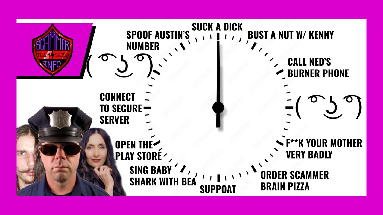 Well, would you look at the time, it's suck a dick-o-clock! - Scambait ...