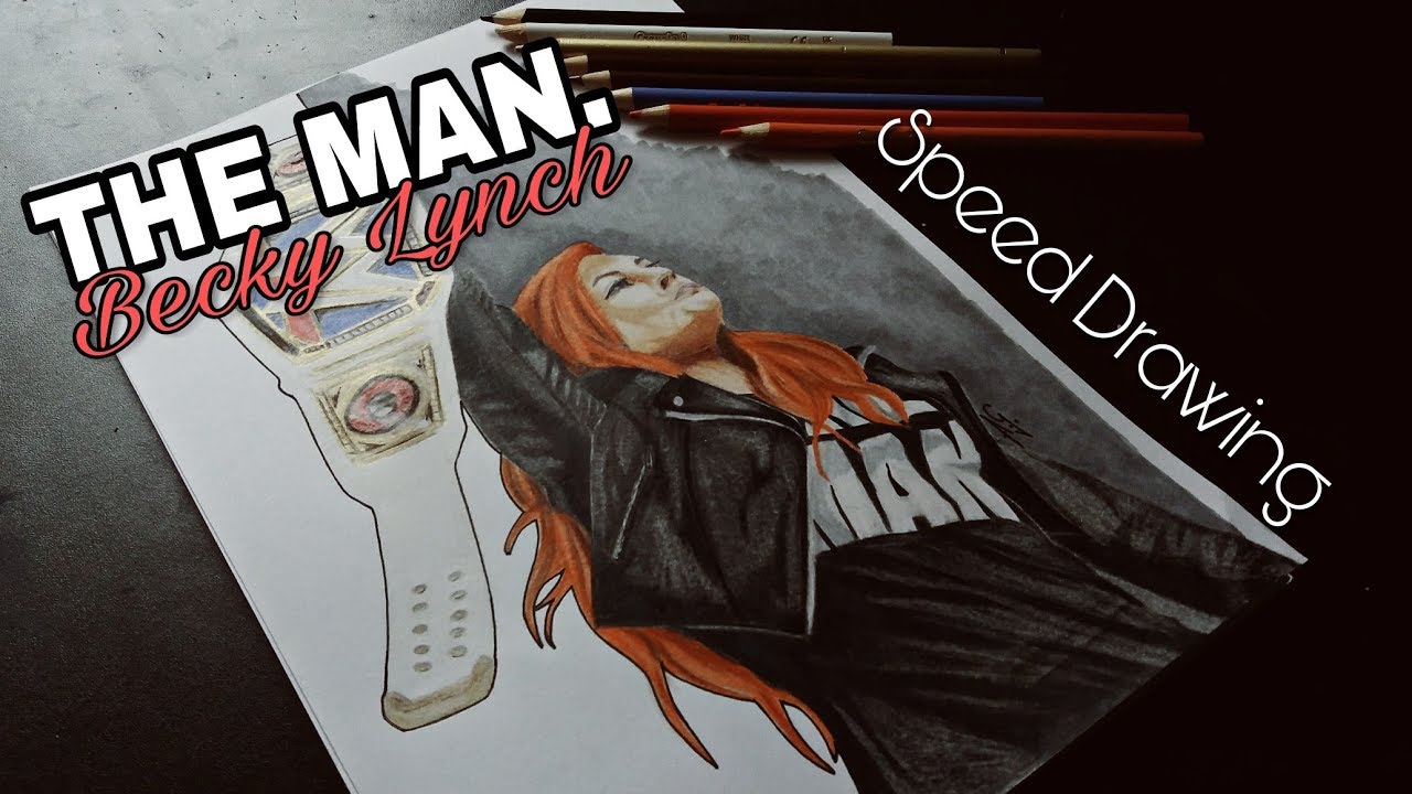 WWE Becky Lynch drawing - YouTube
