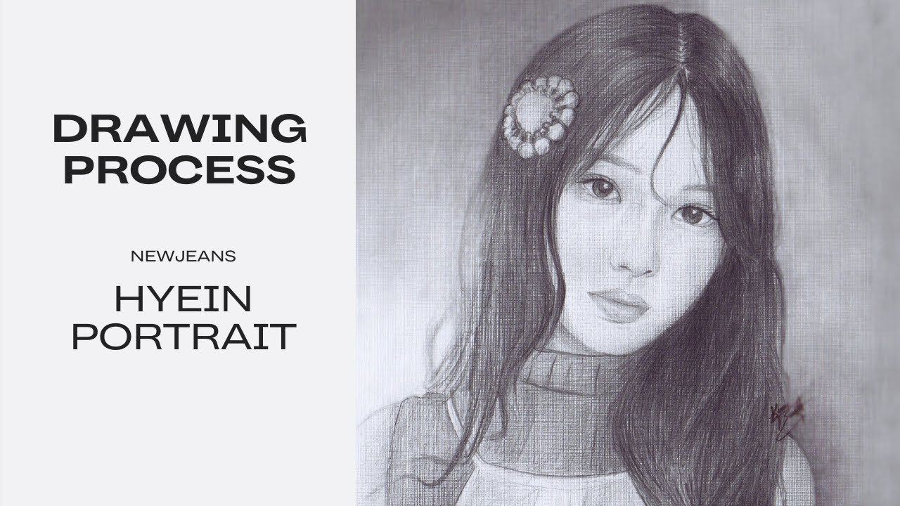 [Drawing] Hyein portrait (NewJeans) - YouTube