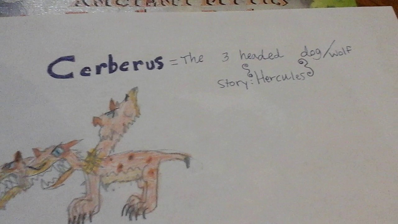 MY DRAWING OF CERBERUS +PICTURE BOOK . - YouTube