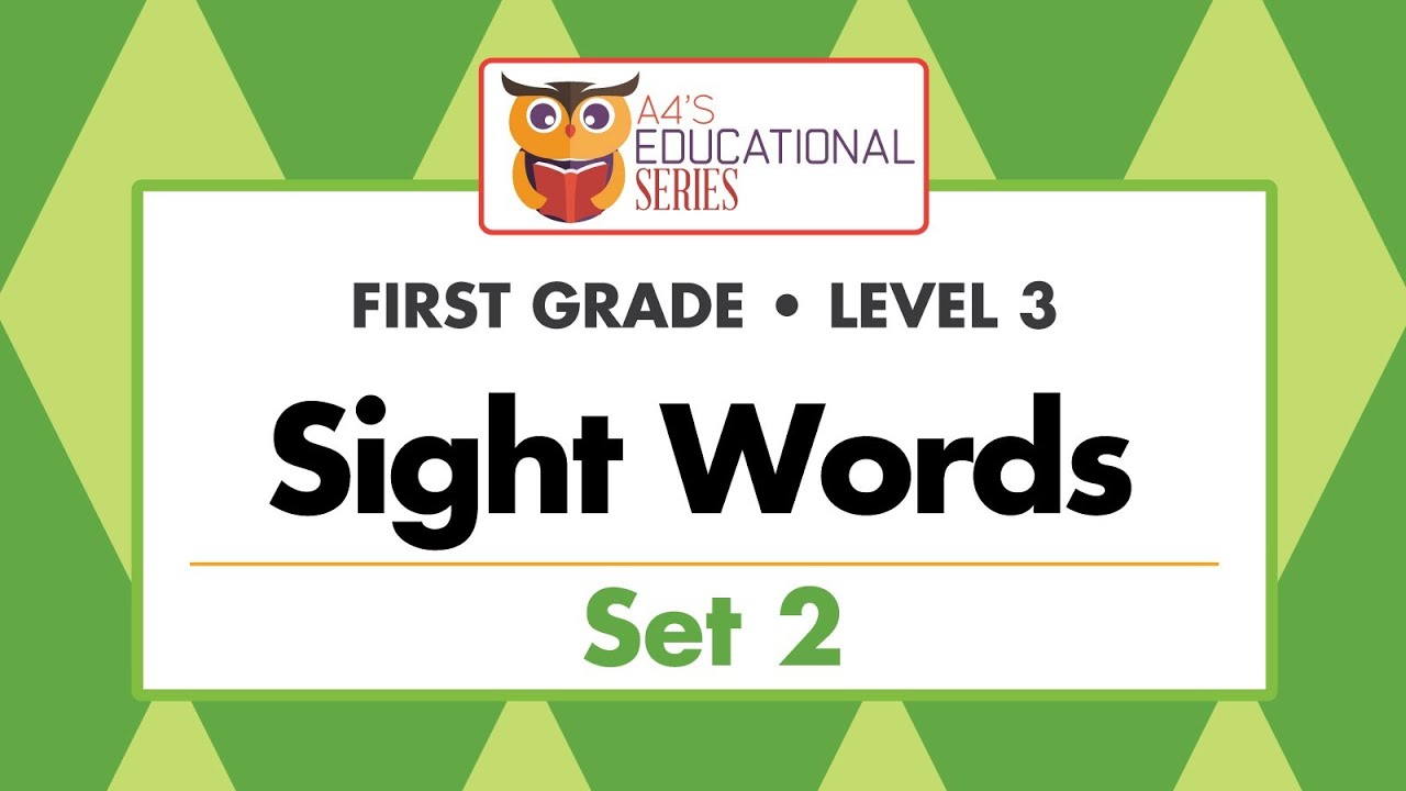 Sight Words - First Grade, Set 2 - YouTube