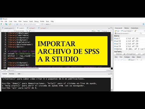 Importar archivo SPSS (.sav) a R Studio - YouTube