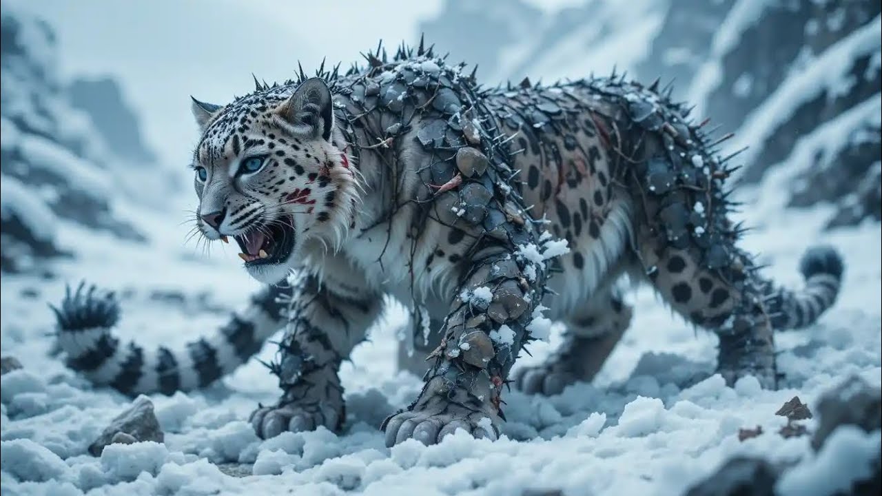 A Poor Snow Leopard Injured By A Million Of Barnacles And It Was ...