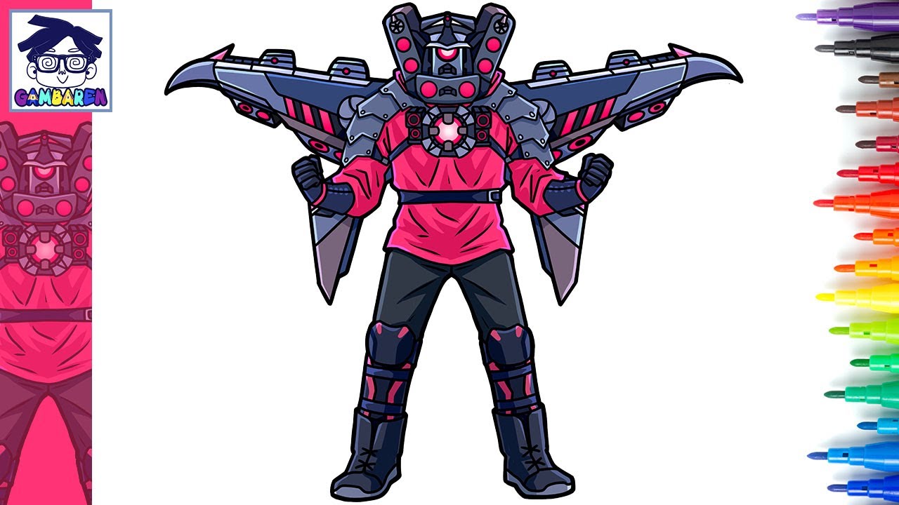 Cara Menggambar TITAN SPEAKERMAN full JET PACK Unit | SKIBIDI SAGA ...