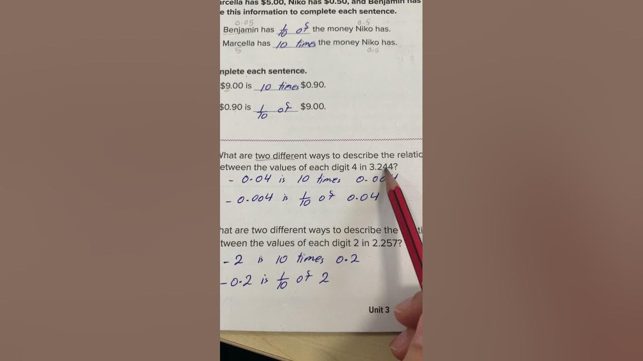 Reveal math grade 5 lesson 3-2 Extend place value to decimals - YouTube