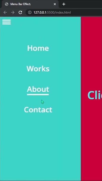 Animated Navigation Menu Bar CSS | #shorts - YouTube