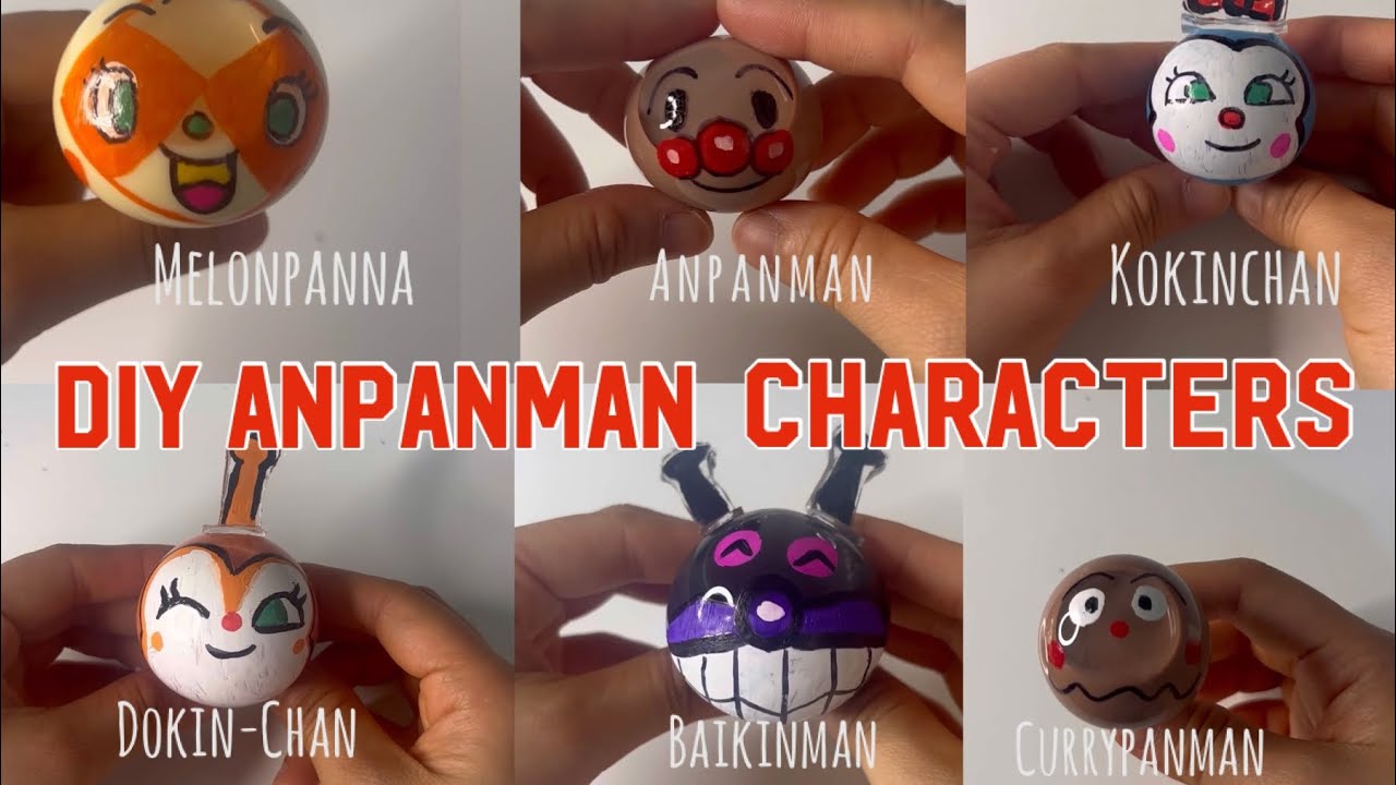 DIY Anpanman Nano Tape Bubbles | Squishy 🟡🟤🔵🟠🟣🔴 - YouTube