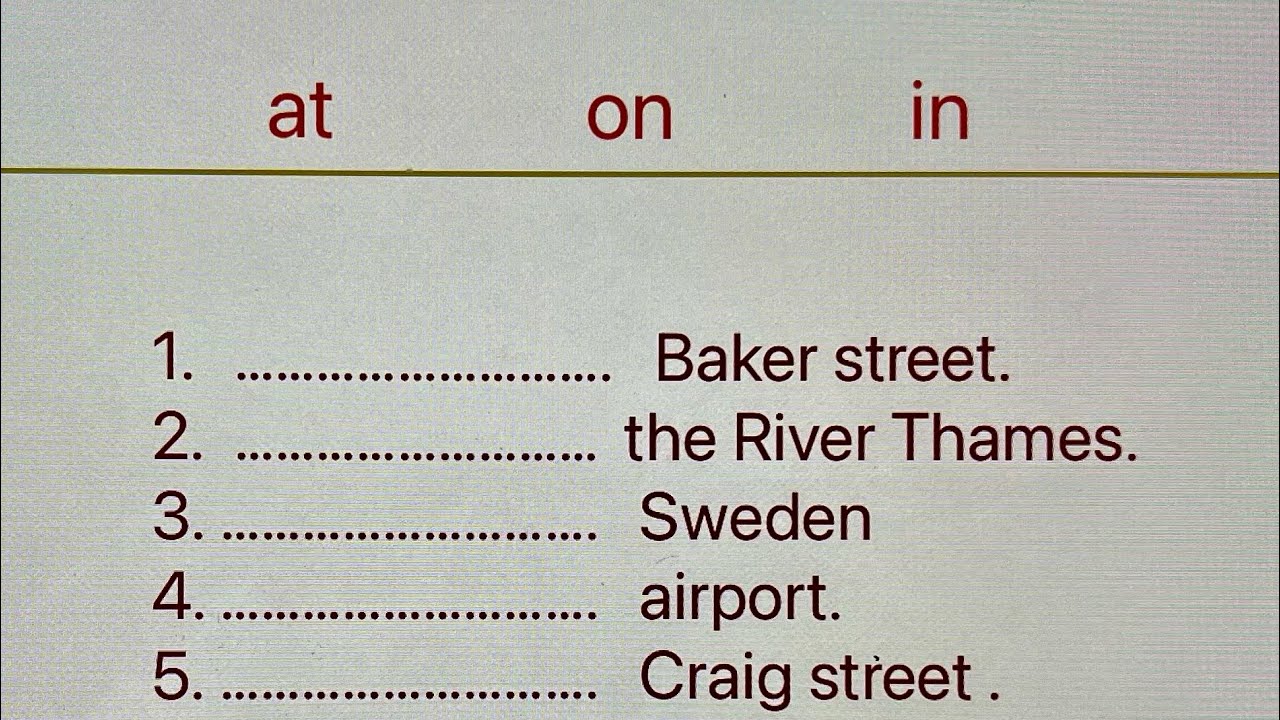 At, In, On in English | Prepositions of places | English Grammar - YouTube