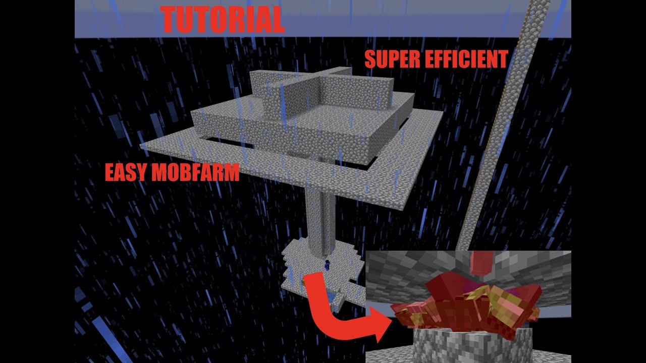 TUTORIAL For Super Efficient Easy Skyblock 1.16 Mob Farm | Mob Farms #3 ...