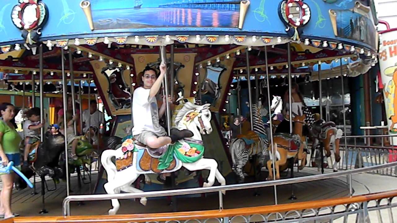 Riding the old fashioned carousel aboard Allure of the Seas - YouTube
