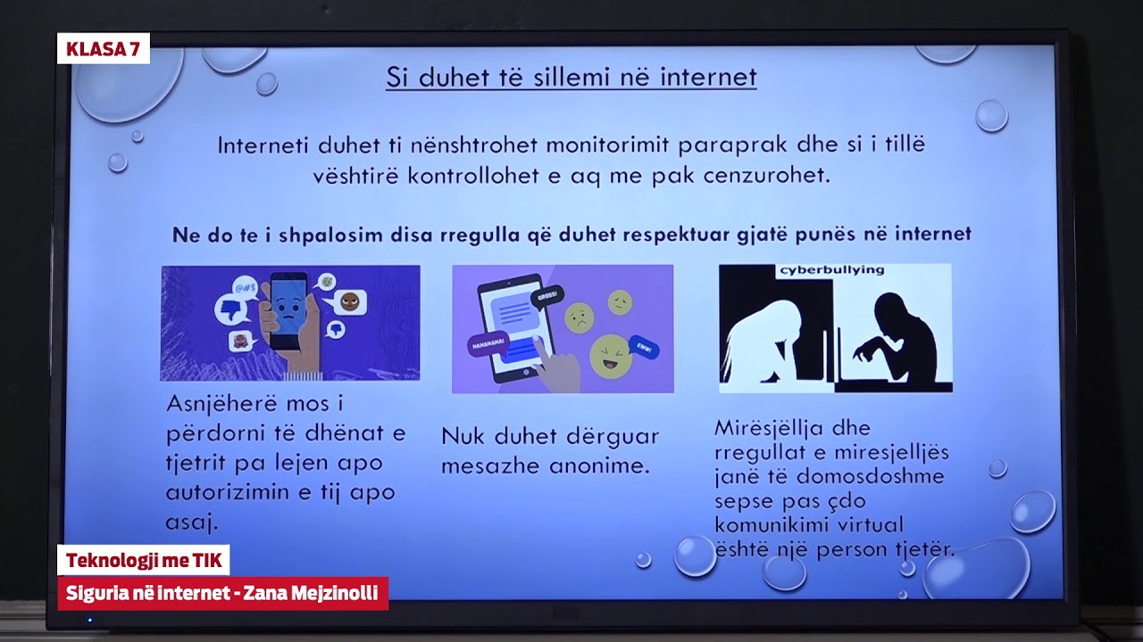e Mesimi Klasa 7 - 7086 Teknologji me TIK - Siguria në internet - YouTube