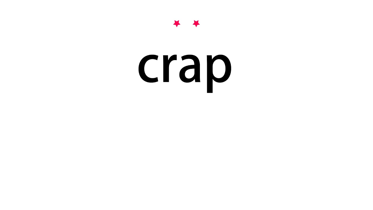 How to pronounce crap - Vocab Today - YouTube