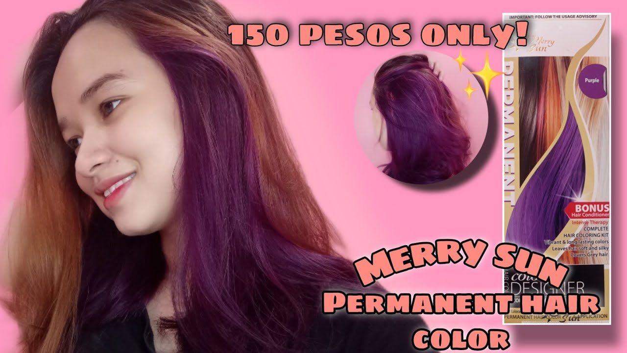 HOW TO USE MERRY SUN PERMANENT HAIR COLOR + REVIEW | Underlayer Hair ...