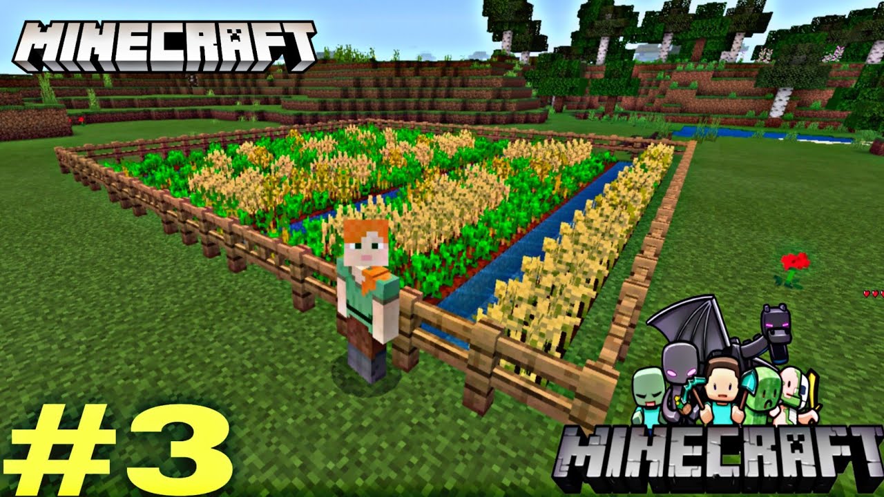 i starting farming |Minecraft gameplay #3 - YouTube