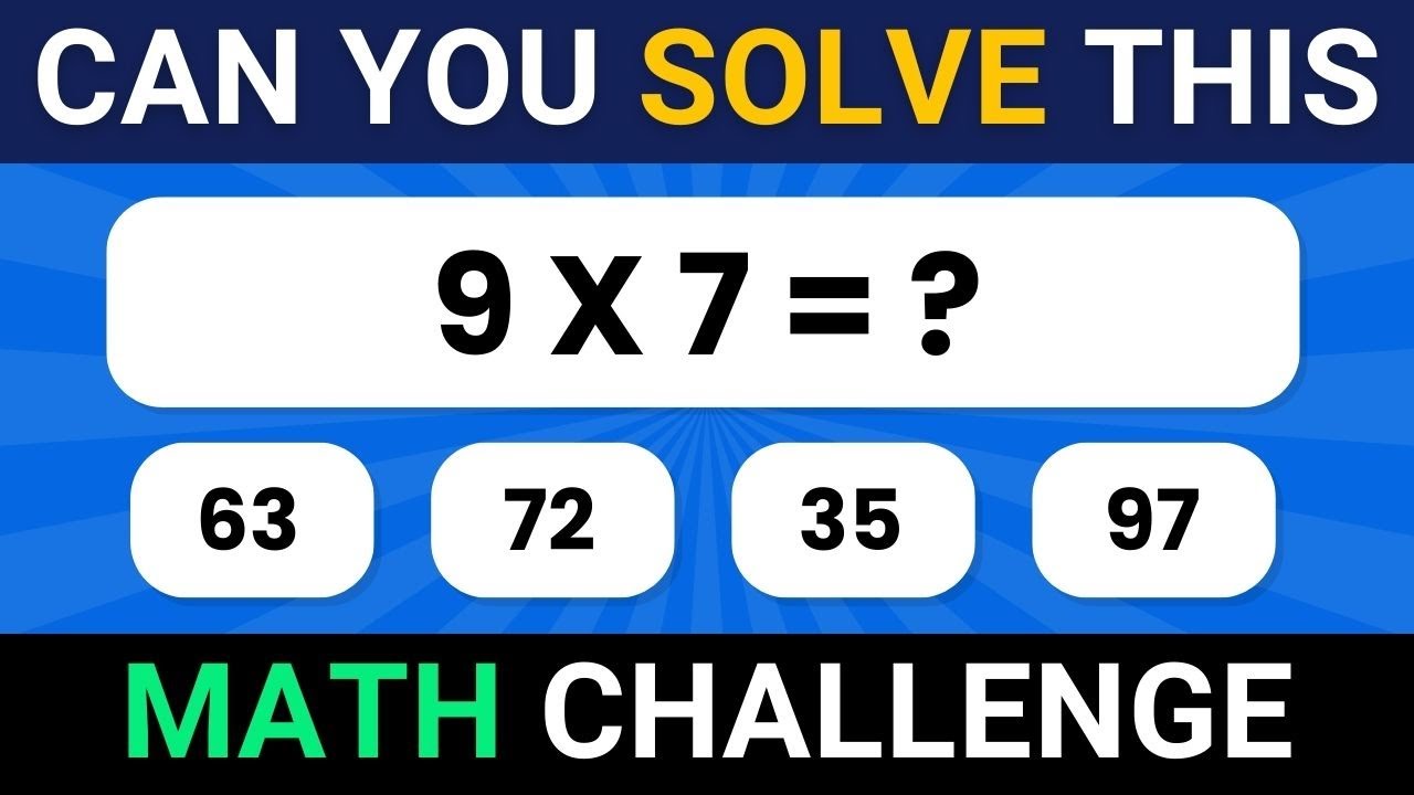 Ultimate Math Quiz Challenge: Can You Solve These Tricky Questions ...