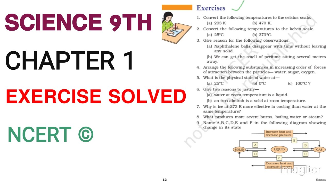 Class 9th Science Chapter 1 FULL Exercise Solution|| NCERT SCIENCE 9TH ...