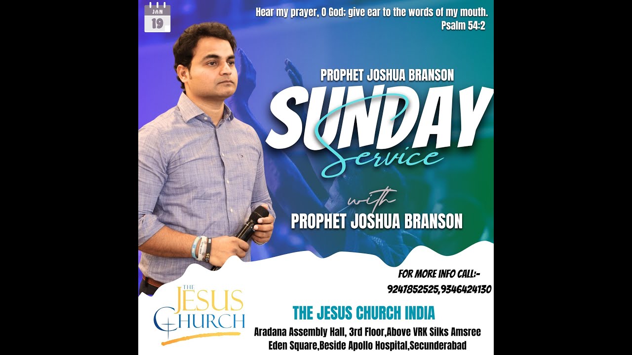 The Jesus Church India|| Sunday Service (19-01-2025)|| Prophet Dinesh ...