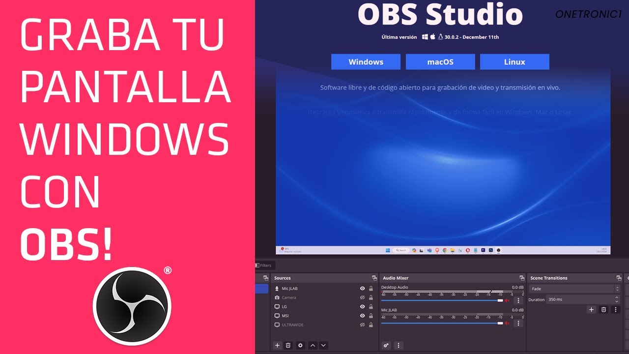 Como Grabar La Pantalla De Tu Pc Usando Obs Studio Tutorial: Grabar