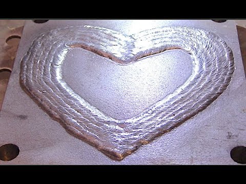 Stick Welding 7018 padding beads - YouTube