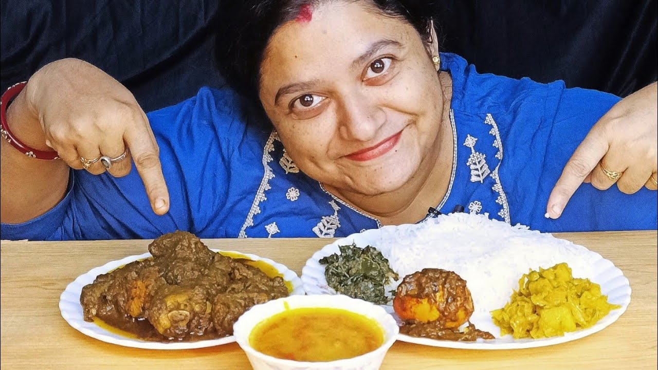 Eating Show Chicken Curry Egg Curry Rice/Eating Challenge - YouTube