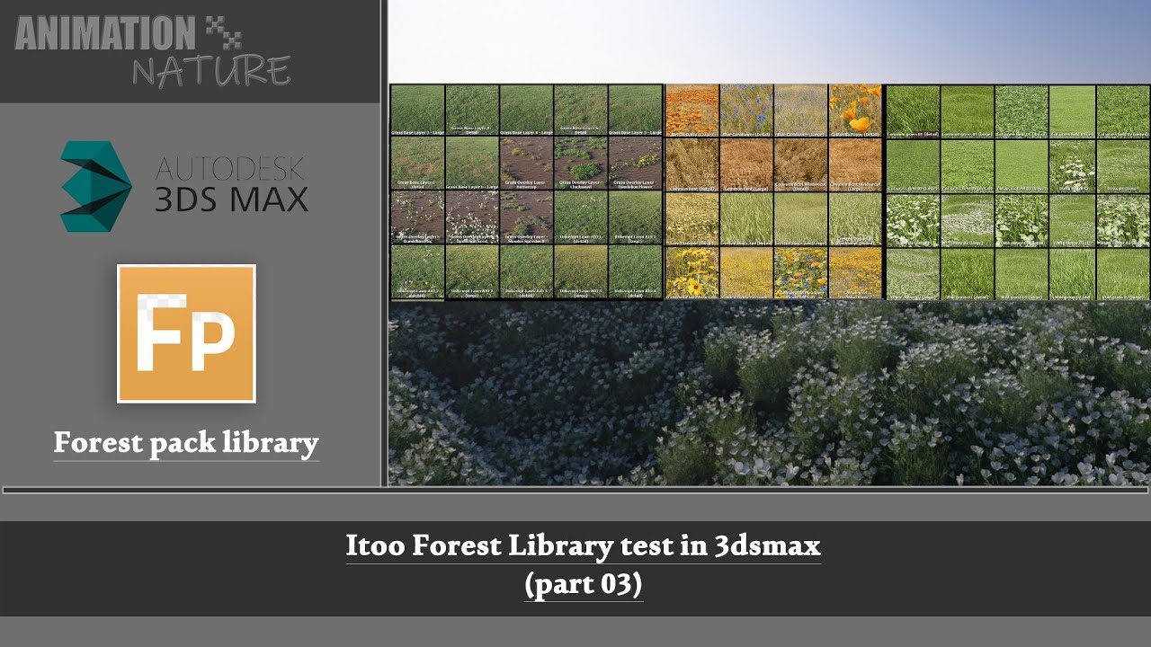 How to create Photorealistic shrubs with Forest Library | 3dsmax | Itoo Forest pack - YouTube