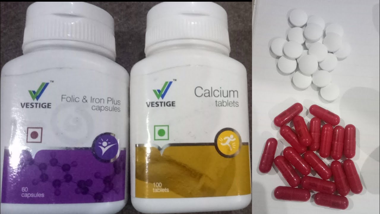 Vestige की folic and iron+ capsules और calcium tablets को डॉक्टर भी ...