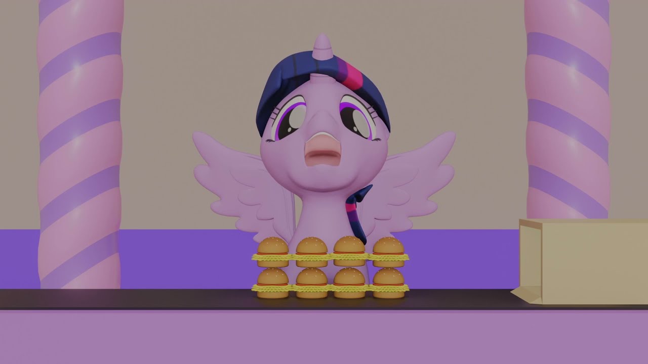 Twilight Sparkle Eating Hayburger - YouTube