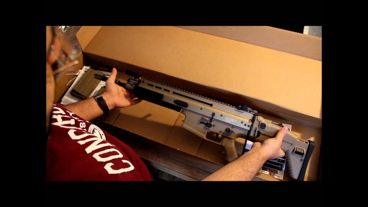 Taktik Airsoft Unboxing and Overview of WE Tech SCAR H GBB - YouTube