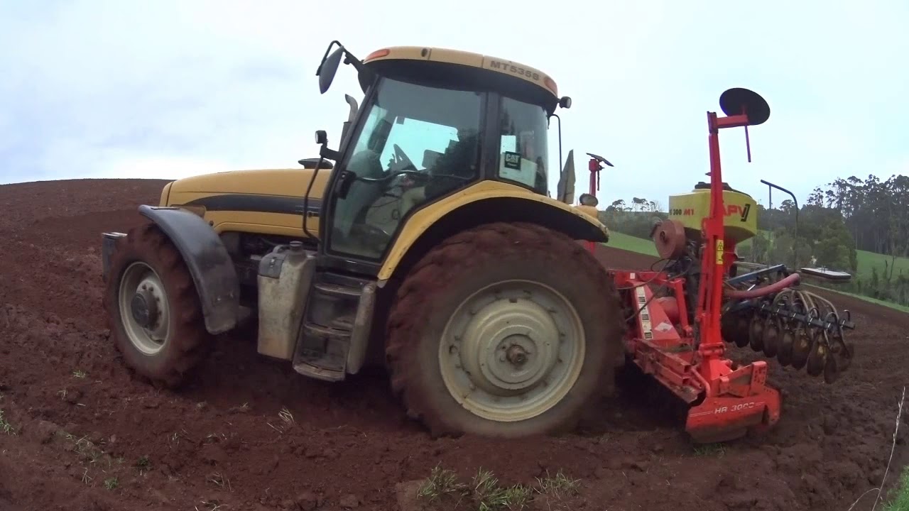 Drilling my ex potato paddock down - YouTube