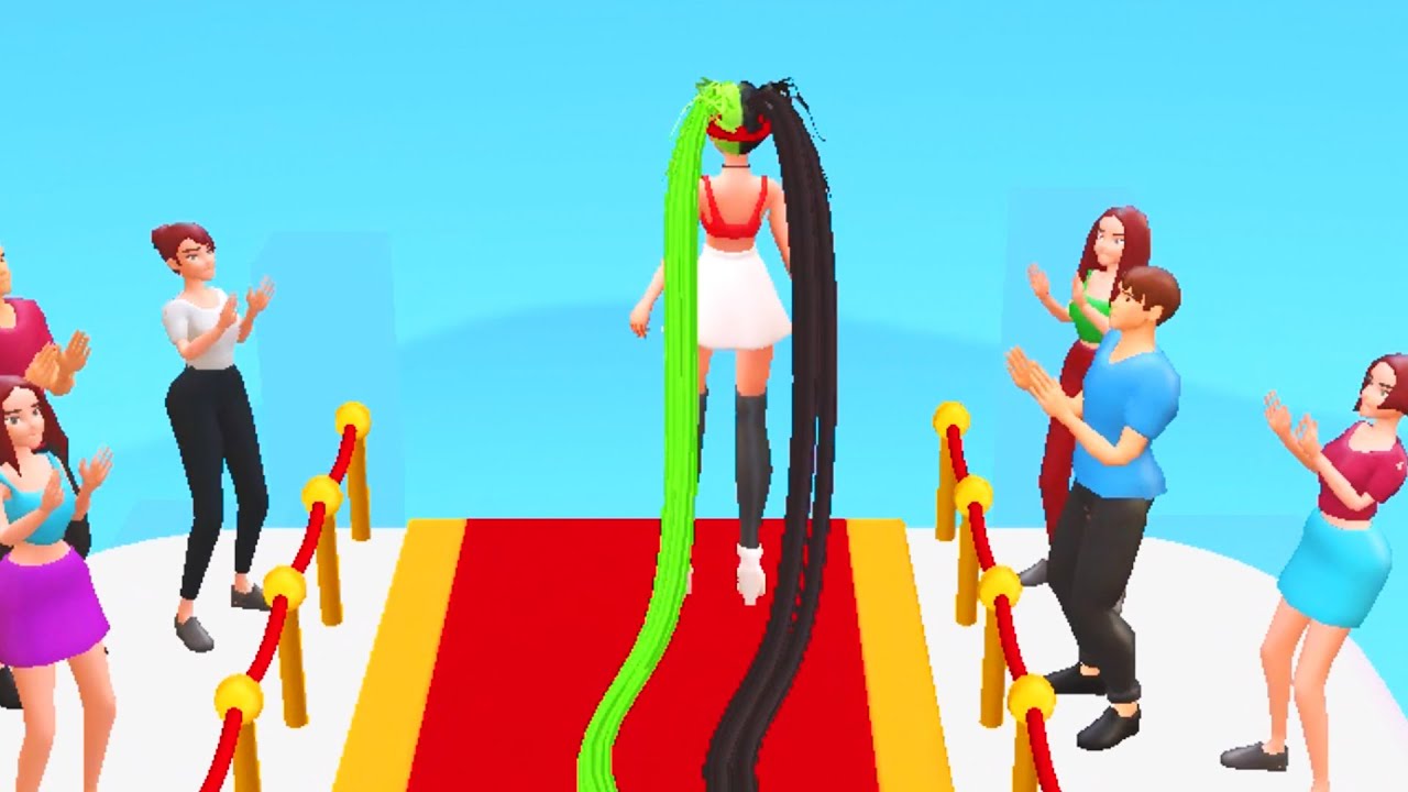 HAIR CHALLENGE game MAX LEVEL HAIR GAME 💇‍♀️💕🌈 Gameplay All Level Hairs ...