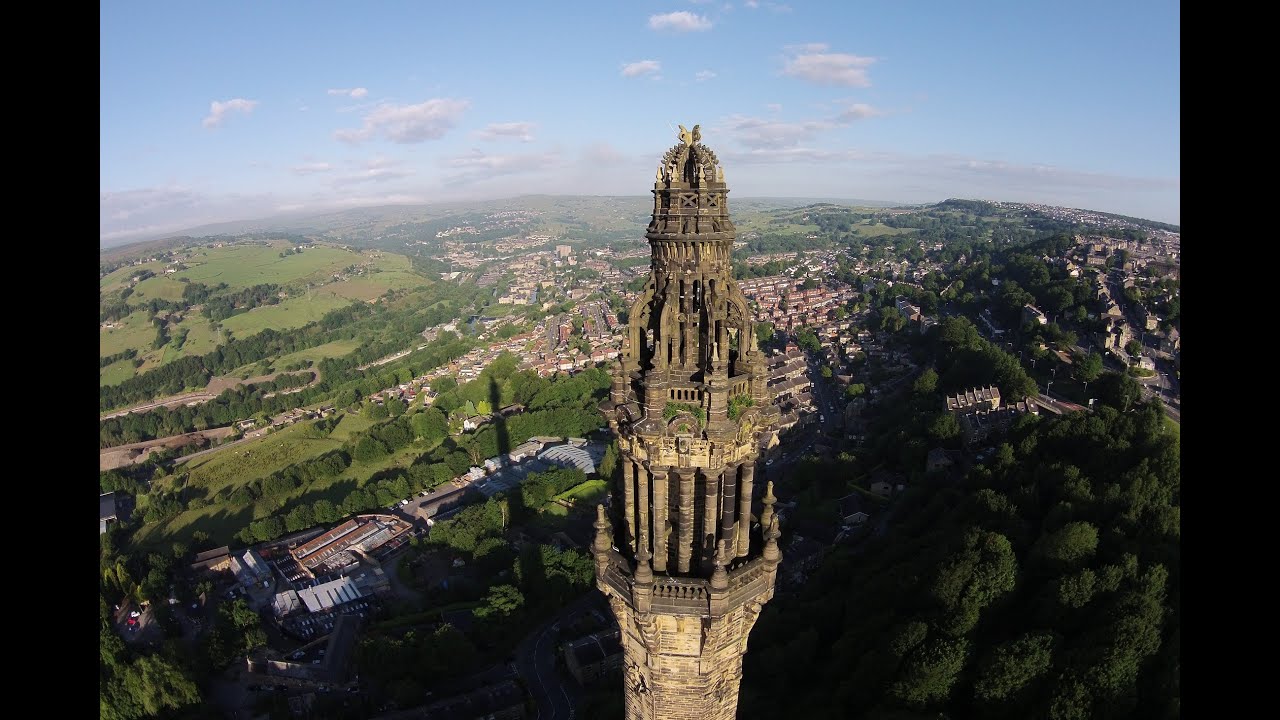 Wainhouse Tower Halifax, the worlds tallest folly from the air - YouTube