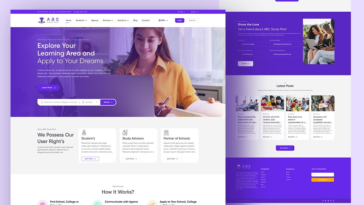 EDUCATIONAL WEBSITE DESIGN IN FIGMA | EDUCATIONAL WEBSITE - YouTube