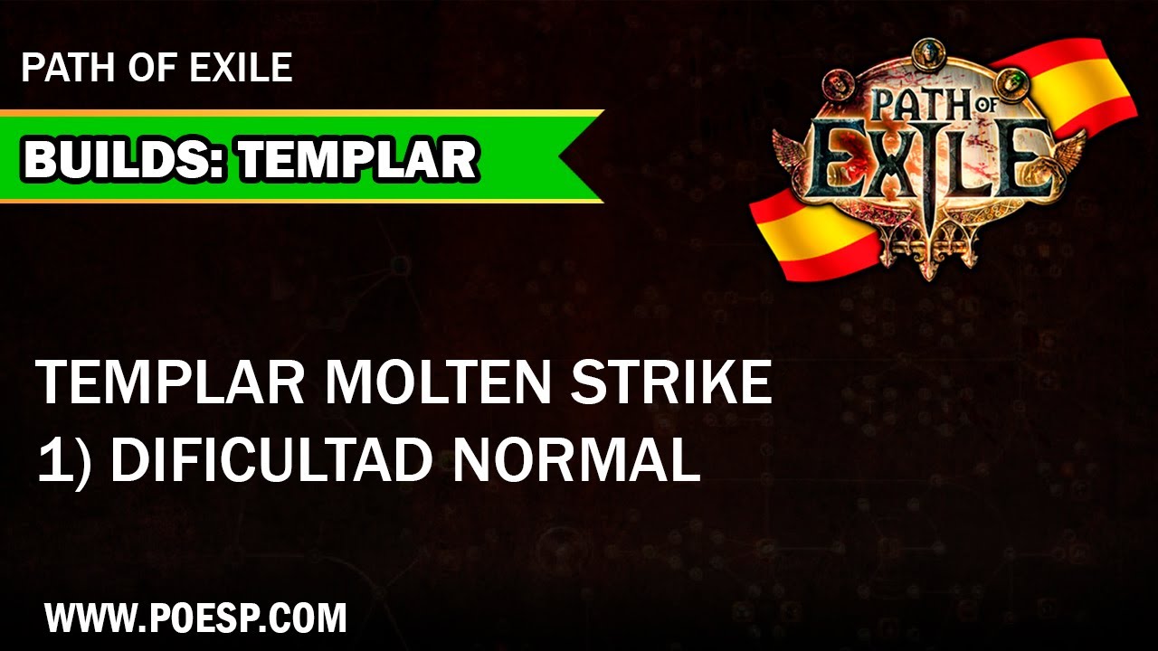 Build Templar Molten Strike Path of Exile - YouTube