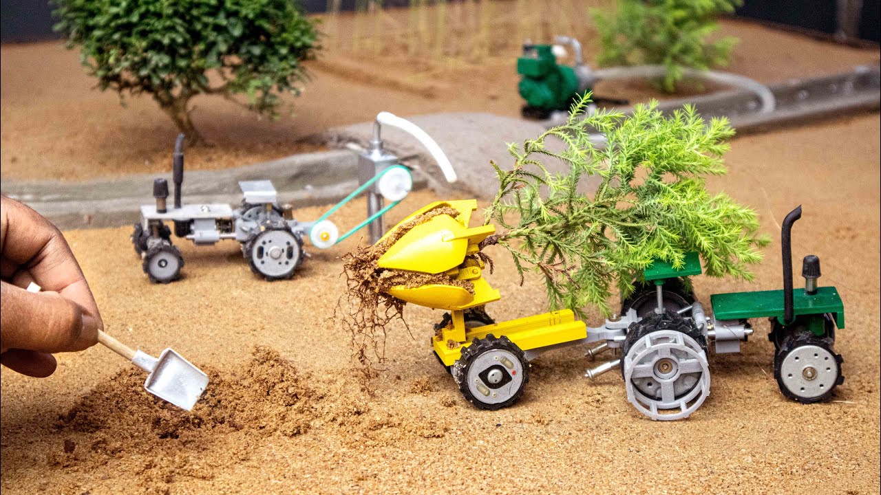 diy tractor mini diesel engine tree transplanter science project ...