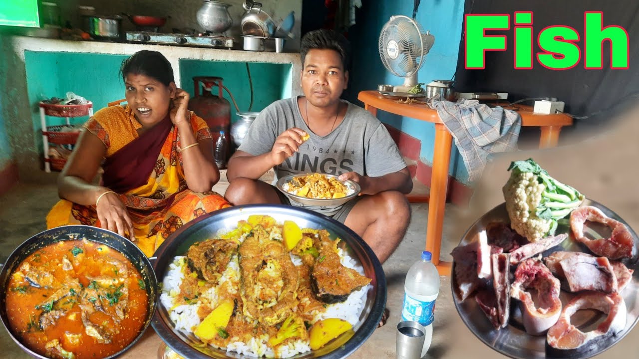 Skinned fish curry today recipe | Ramesh village family - YouTube