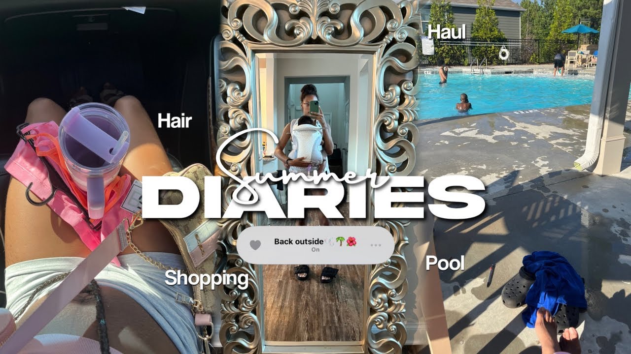 SUMMER DIARIES 001 .ೃ࿔ | pool day, Shopping, haul, + more ! - YouTube