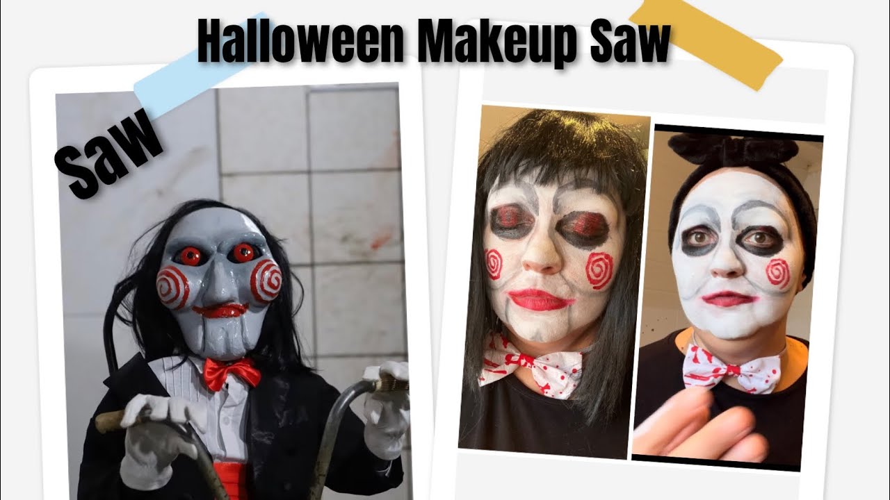 HALLOWEEN MAKEUP TUTORIAL JIGSAW SAW PALLETENPARTY ...