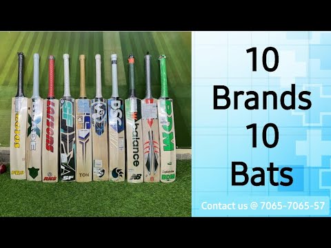 Top 10 Bats From Top 10 Brands #cricket #englishwillow #ipl # ...