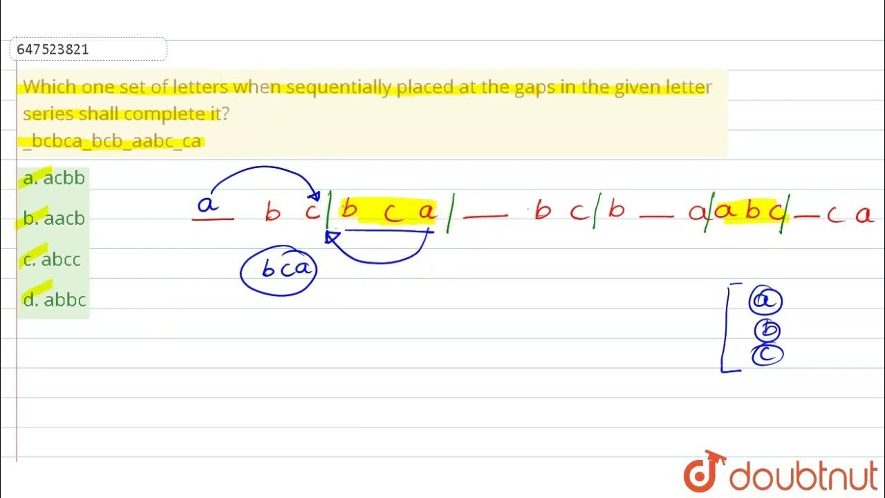 Which one set of letters when sequentially placed at the gaps in the given letter series shall c ...