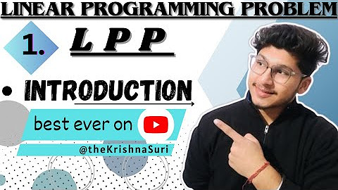 LPP | Linear Programming Problem | Operations Research | Optimization Techniques | HINDI | #tks ...