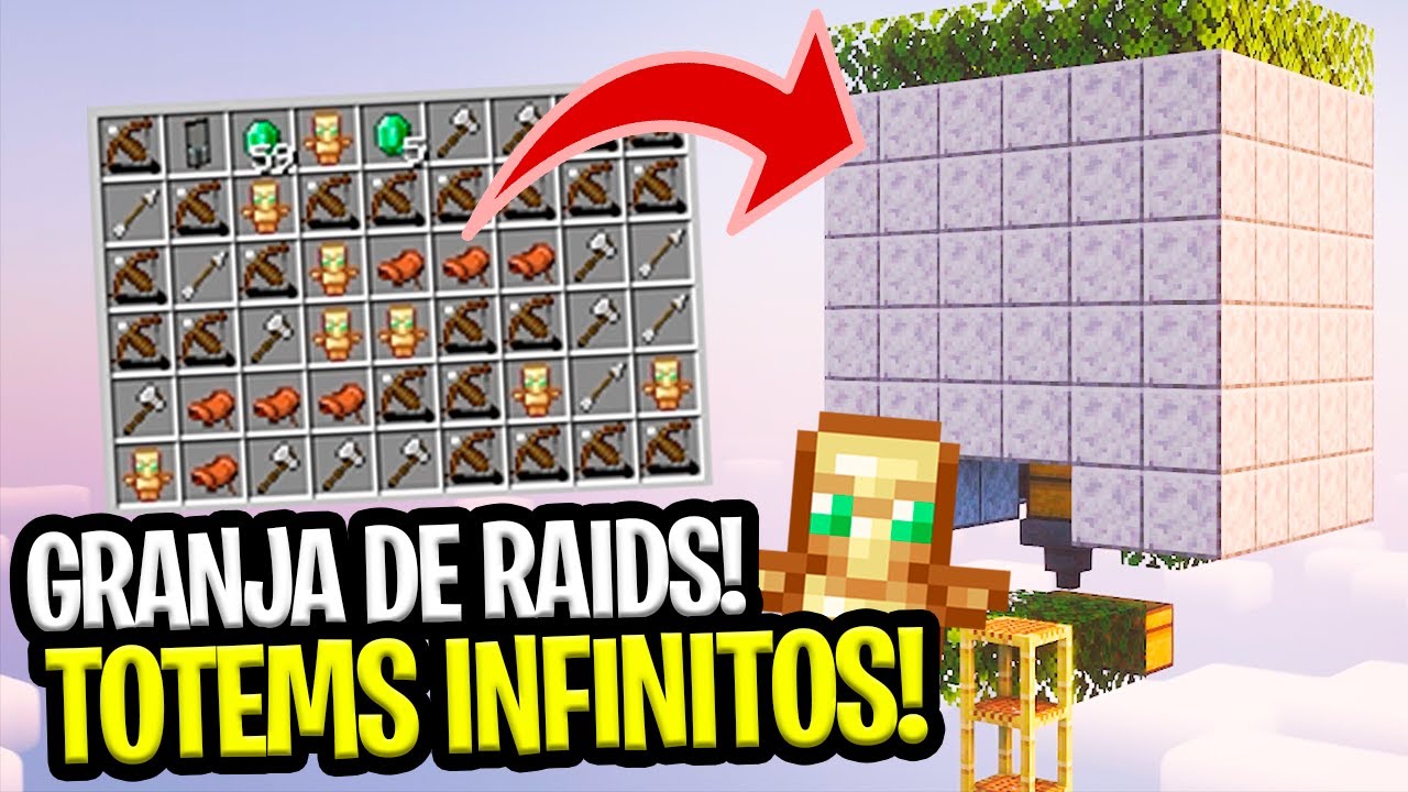 💥 ¡TOTEMS INFINITOS en Minecraft 1.21! 💥 La GRANJA de RAIDS Más FÁCIL ...