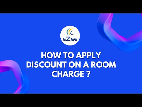How to Apply Discount On a Room Charge Using eZee Absolute, Hotel Software?