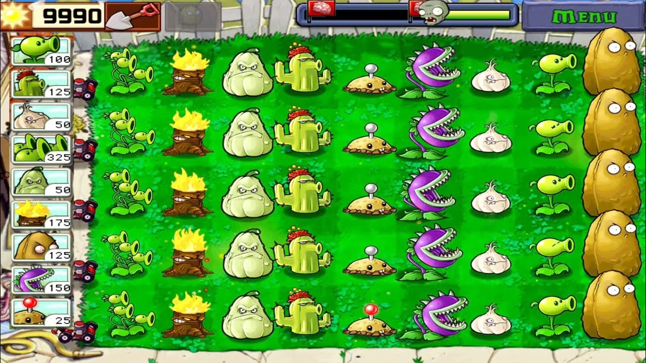 Plant Vs Zombie • Day level 4 Full HD gameplay 1080p - YouTube