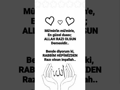 Mû'minin mû'mine, En güzel duası; #güzelsözler #dua