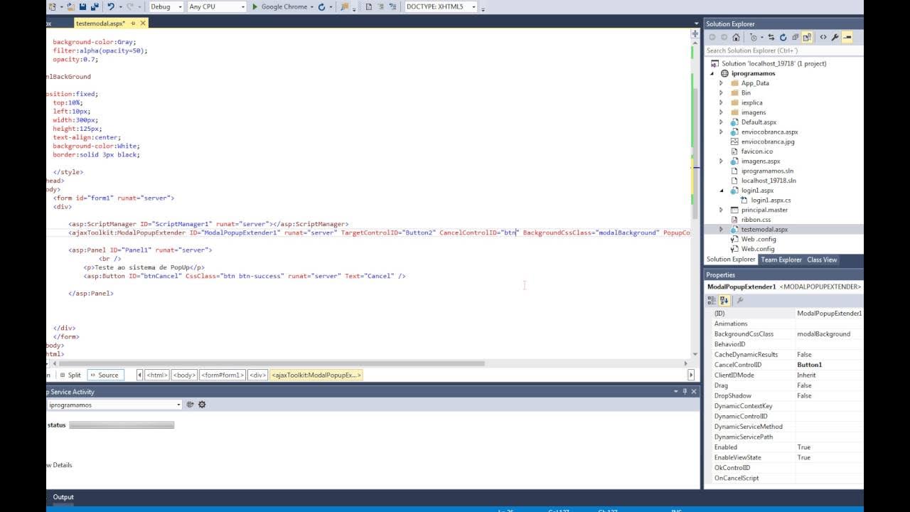 Popup Asp net with ModalPopUpExtender - YouTube