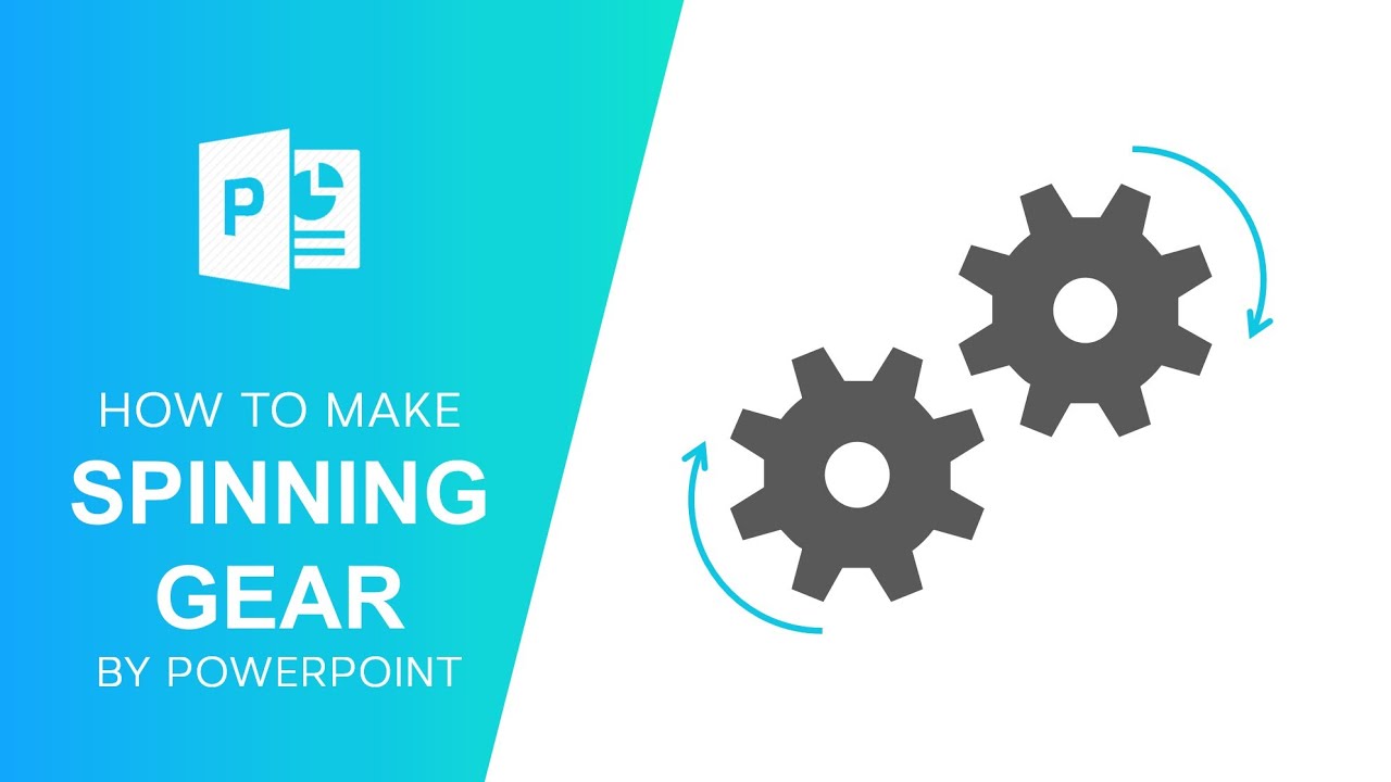 How To Make Animated Spinning Gear By PowerPoint - YouTube